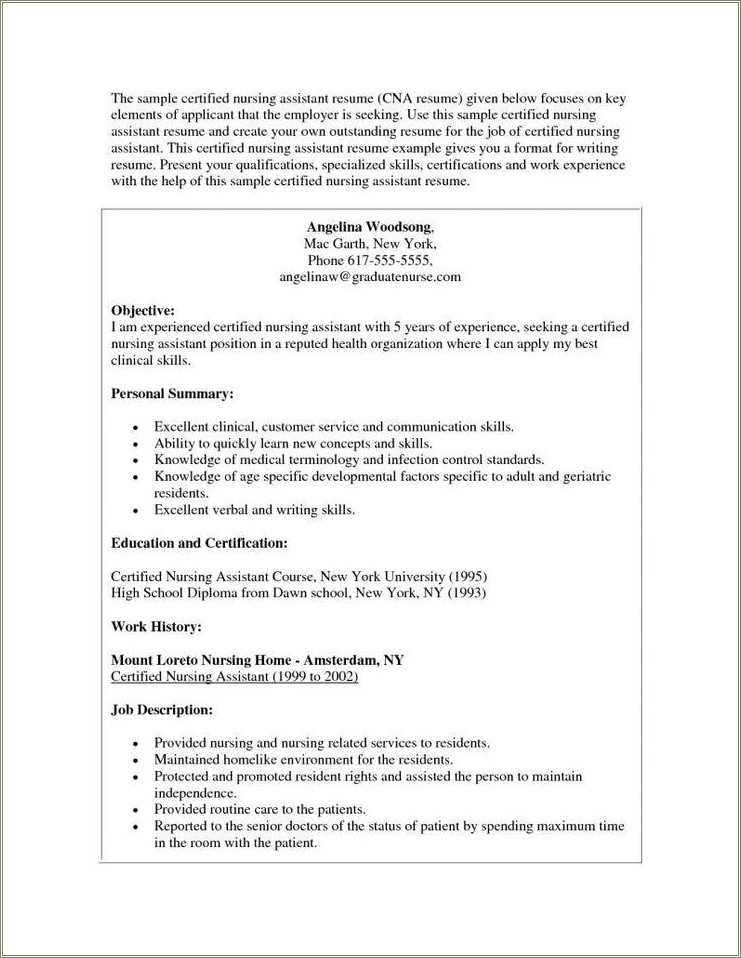 Patient Care Assistant Resume No Experience Resume Example Gallery patient-care-assistant-resume-no-experience-resume-example-gallery