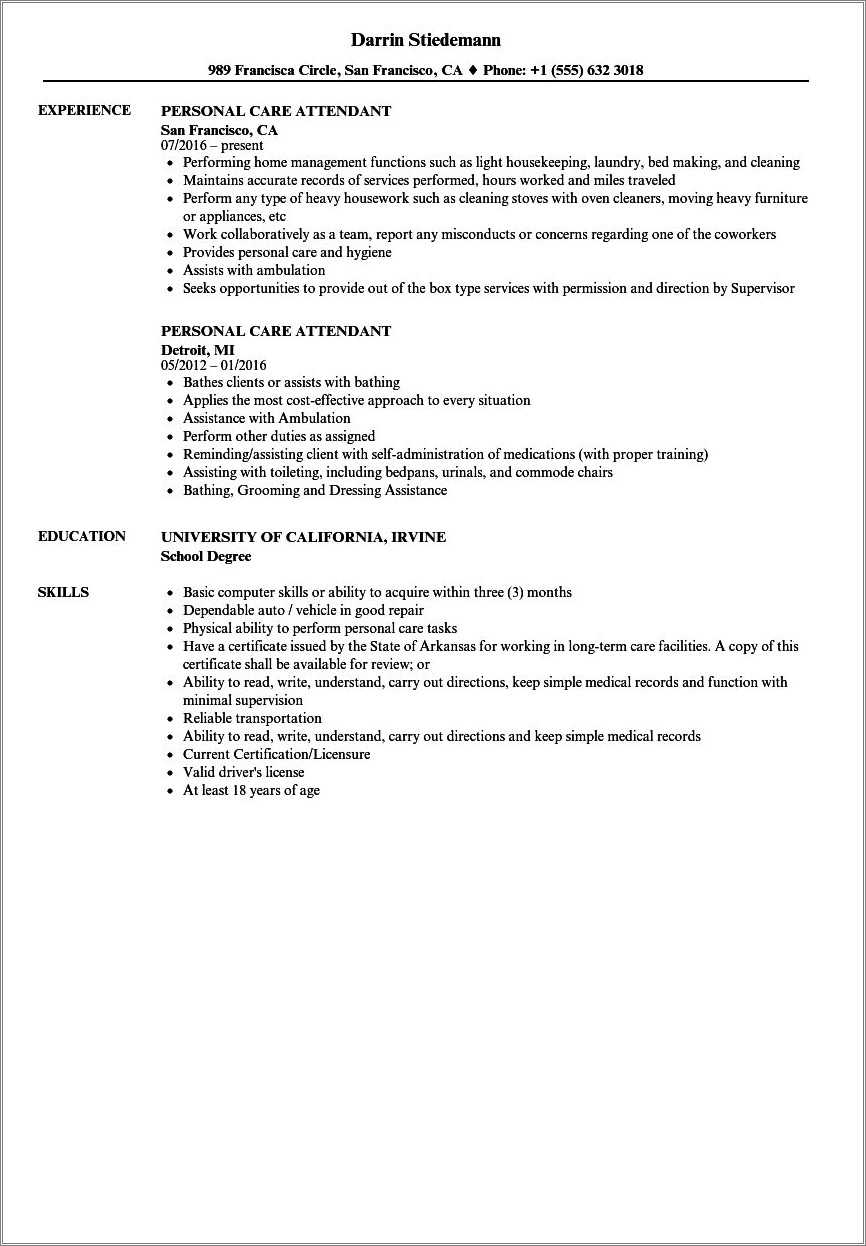 Personal Care Aide Resume Skills Resume Example Gallery personal-care-aide-resume-skills-resume-example-gallery