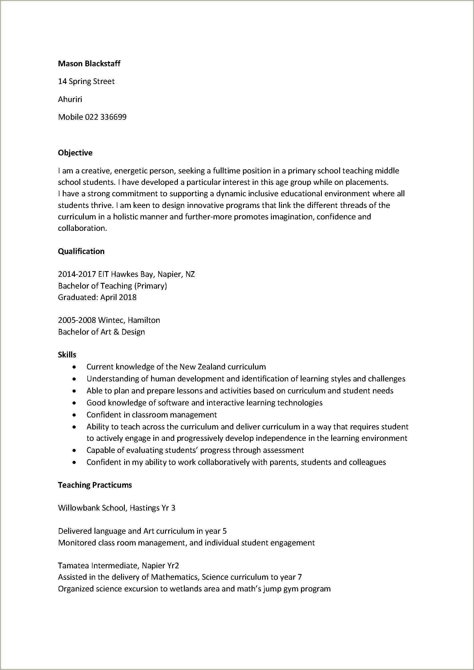 Personal Statement Example For Resume High School Students Resume Example Gallery