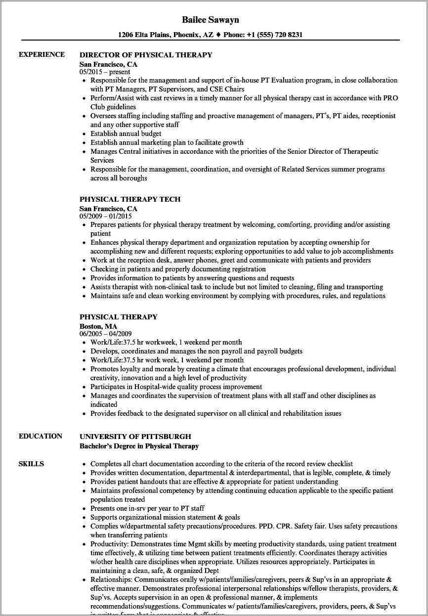 Physical Therapy Technician Resume Examples Resume Example Gallery physical-therapy-technician-resume-examples-resume-example-gallery
