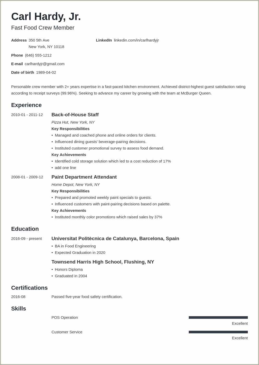 Pizza Hut Cook Resume Sample Resume Example Gallery pizza-hut-cook-resume-sample-resume-example-gallery