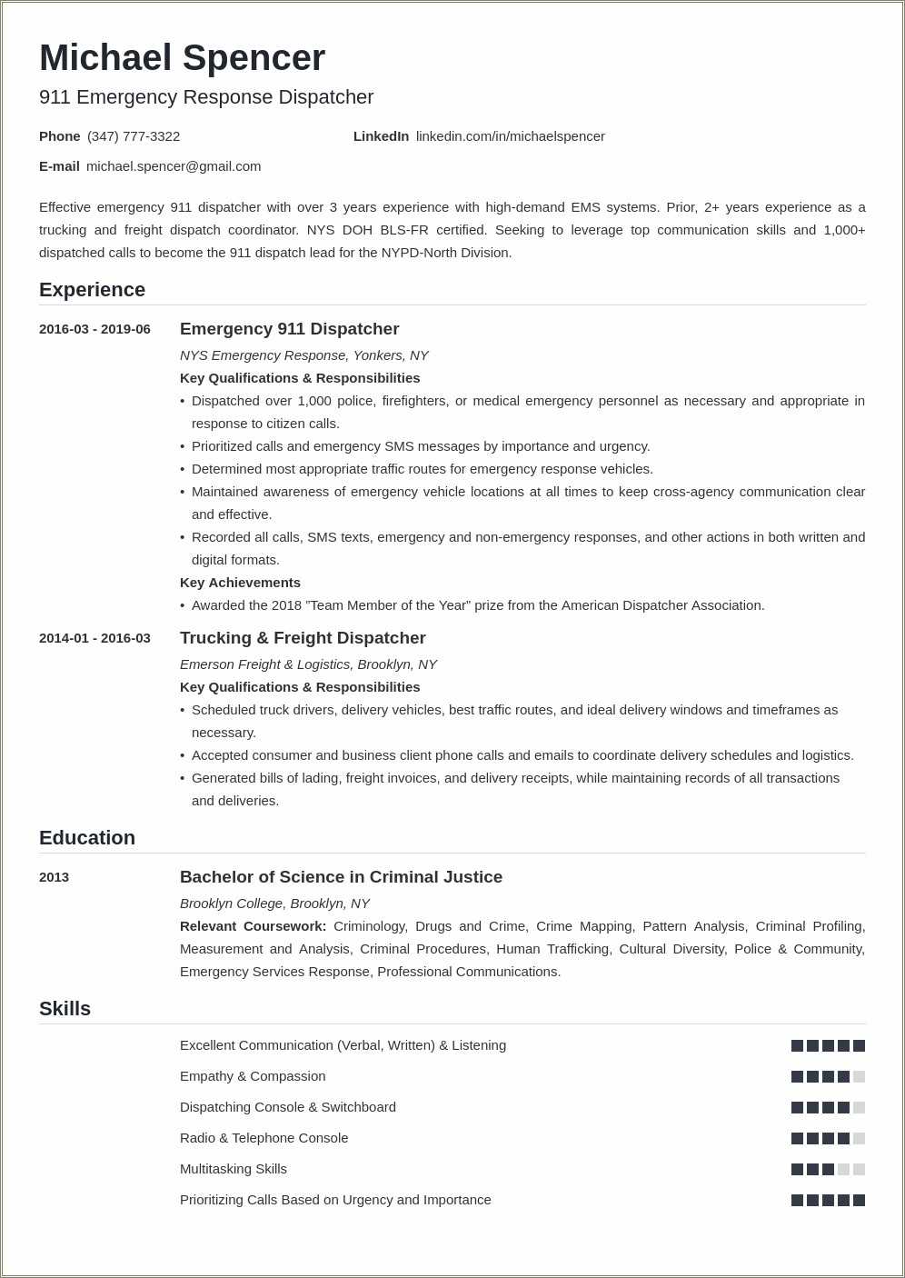 Police Services Examples