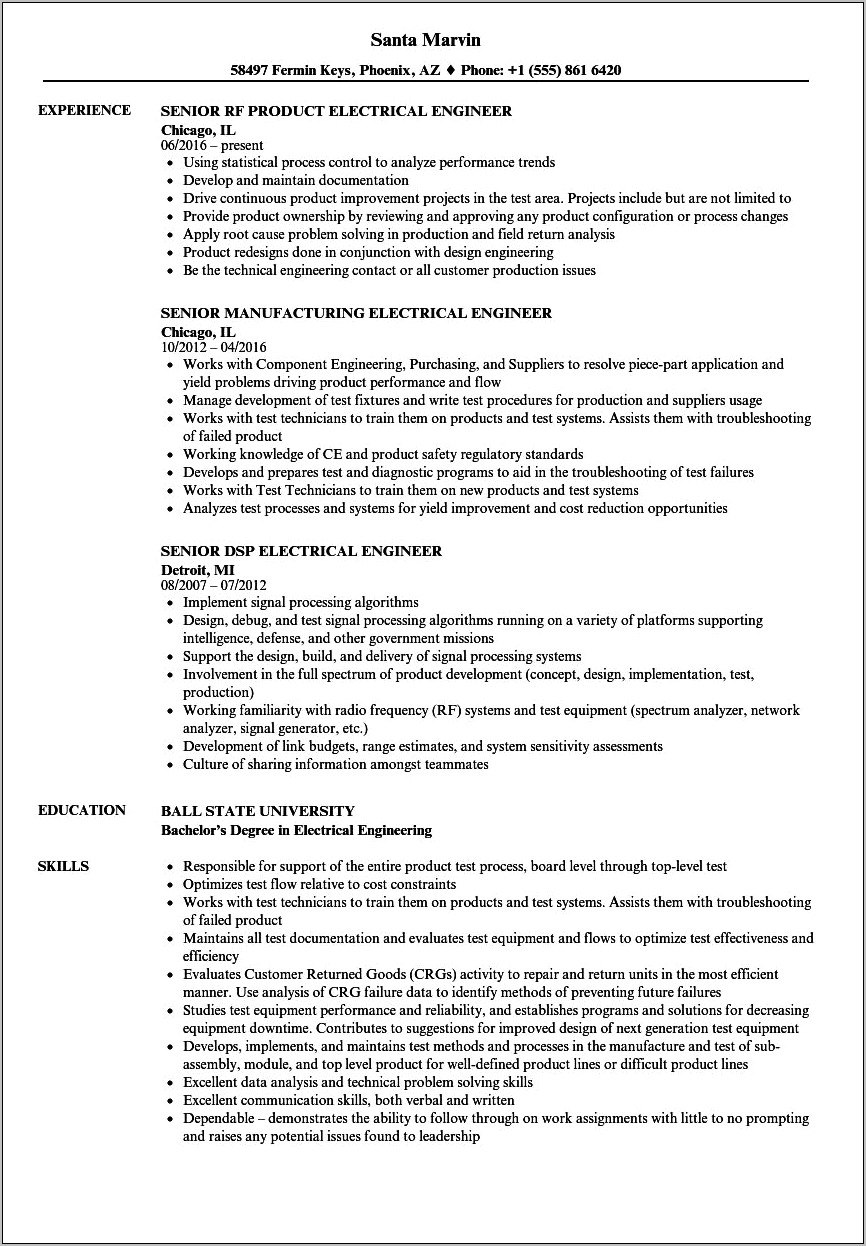 Power Statement Examples For Resumes Resume Example Gallery