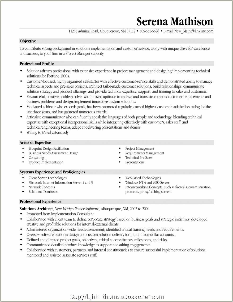 Project Management Skills Resume Sample Resume Example Gallery