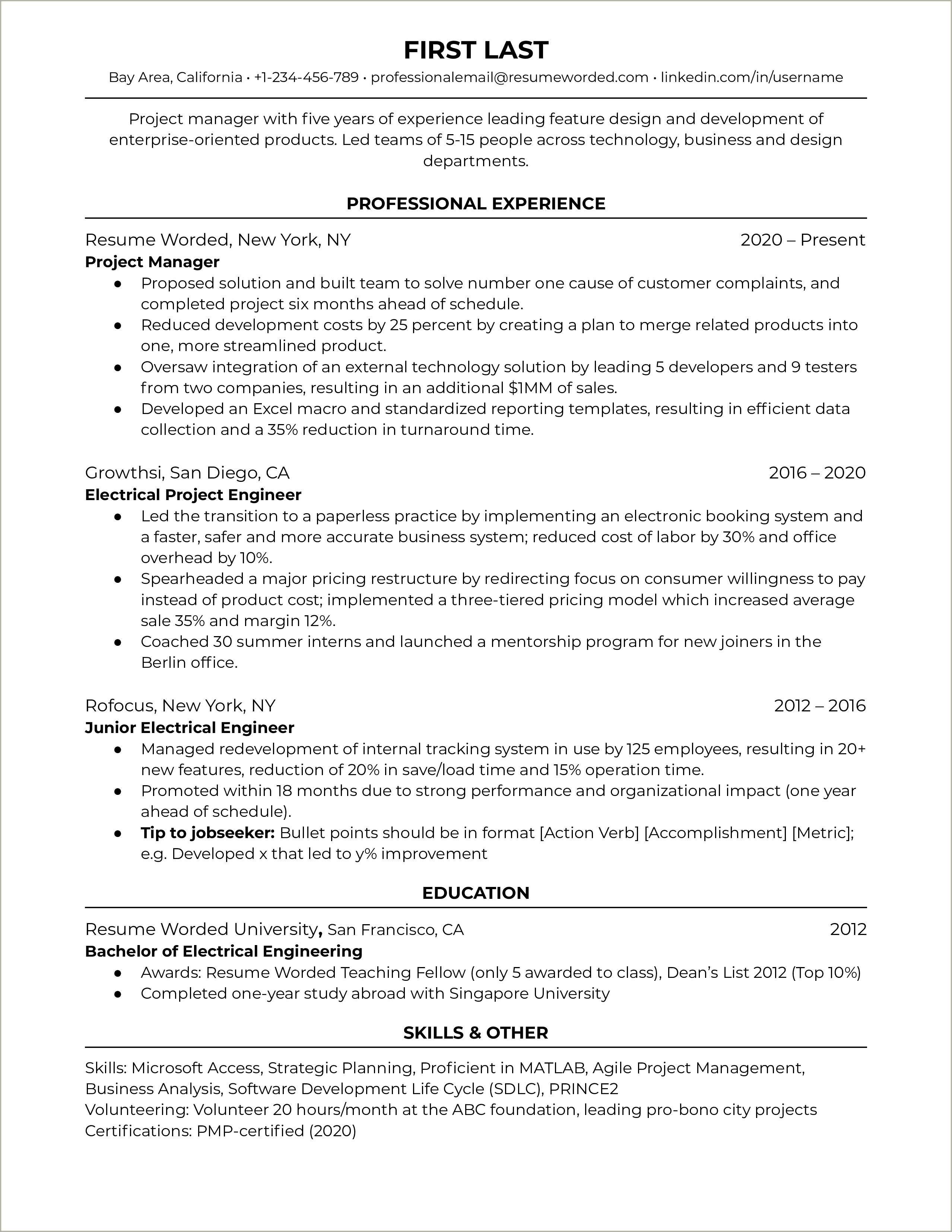 best-project-management-resume-templates-2019-resume-example-gallery