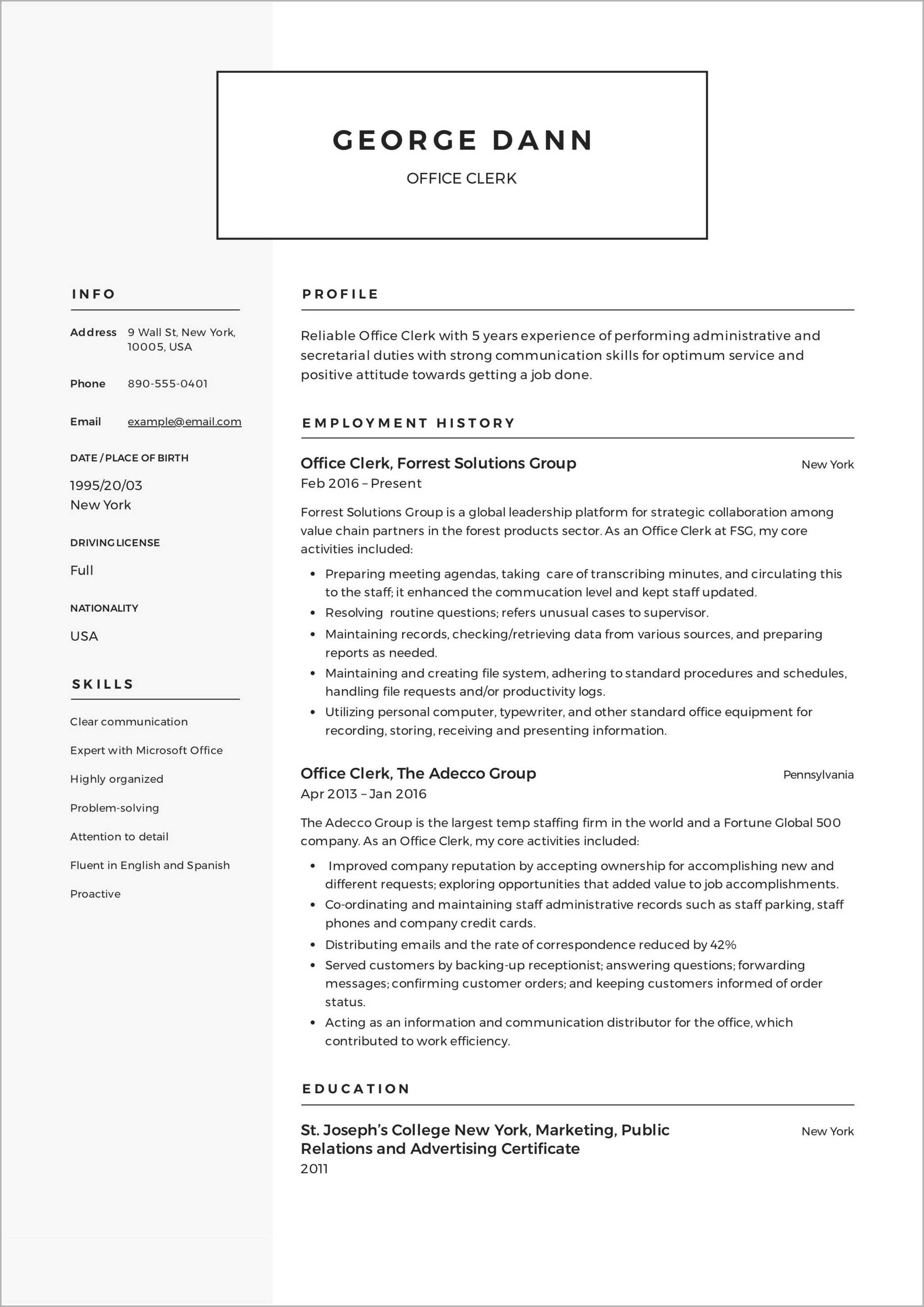Reference Test Clerk Resume Examples Resume Example Gallery reference-test-clerk-resume-examples-resume-example-gallery