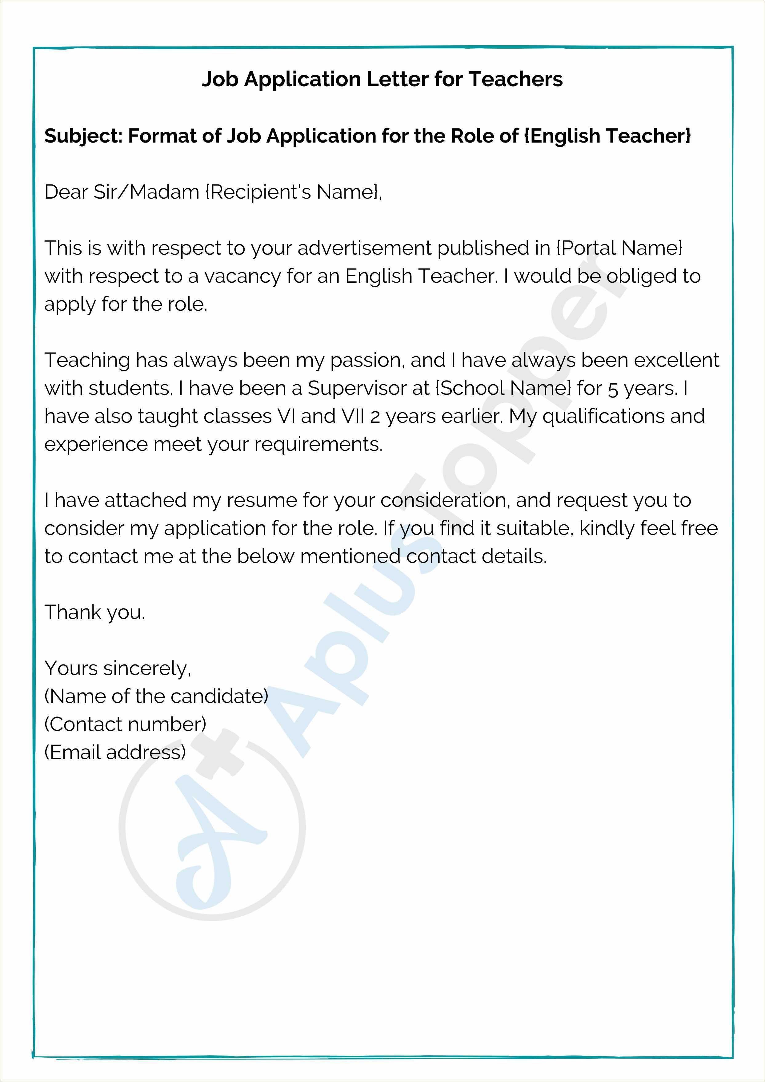 Simple Resume Sample For Job Application Free Download