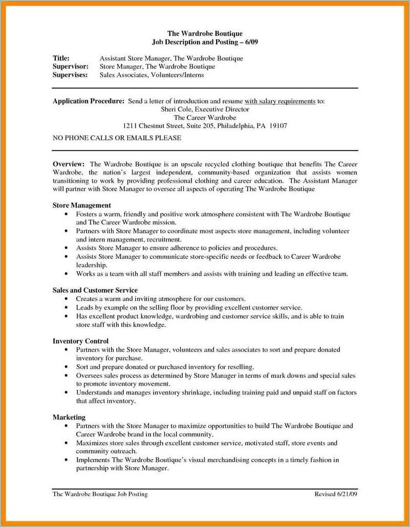 Clothing Store Manager Resume Example Resume Example Gallery clothing-store-manager-resume-example-resume-example-gallery