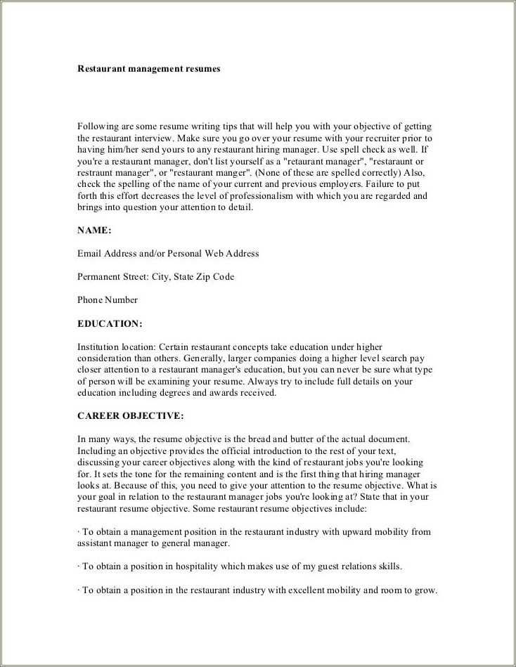 Resume Career Objective Examples For Teachers - Resume Example Gallery