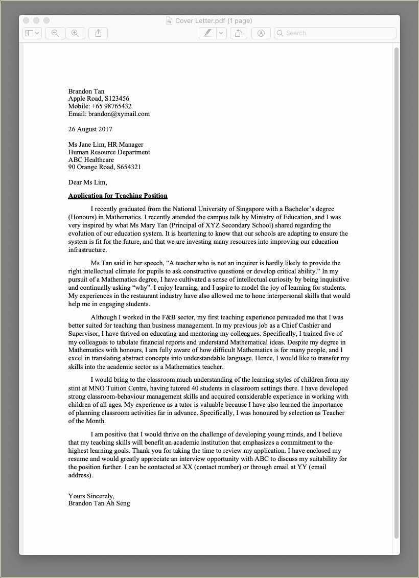Ministry Resume Cover Letter Examples Resume Example Gallery