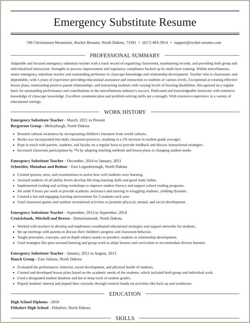 Resume Example For Substitute Teacher Resume Example Gallery resume-example-for-substitute-teacher-resume-example-gallery