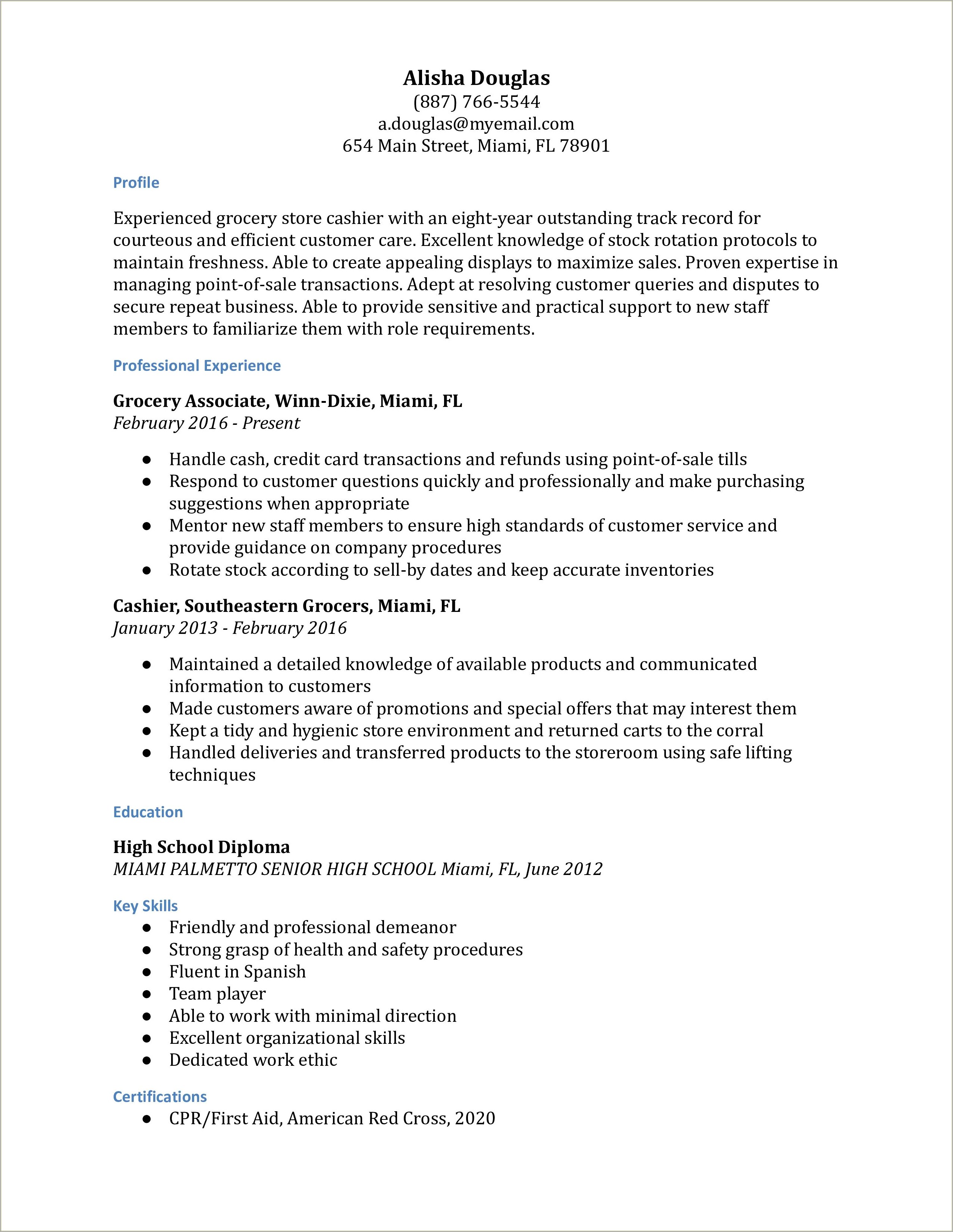 Grocery Store Stocker Resume Examples Resume Example Gallery grocery-store-stocker-resume-examples-resume-example-gallery