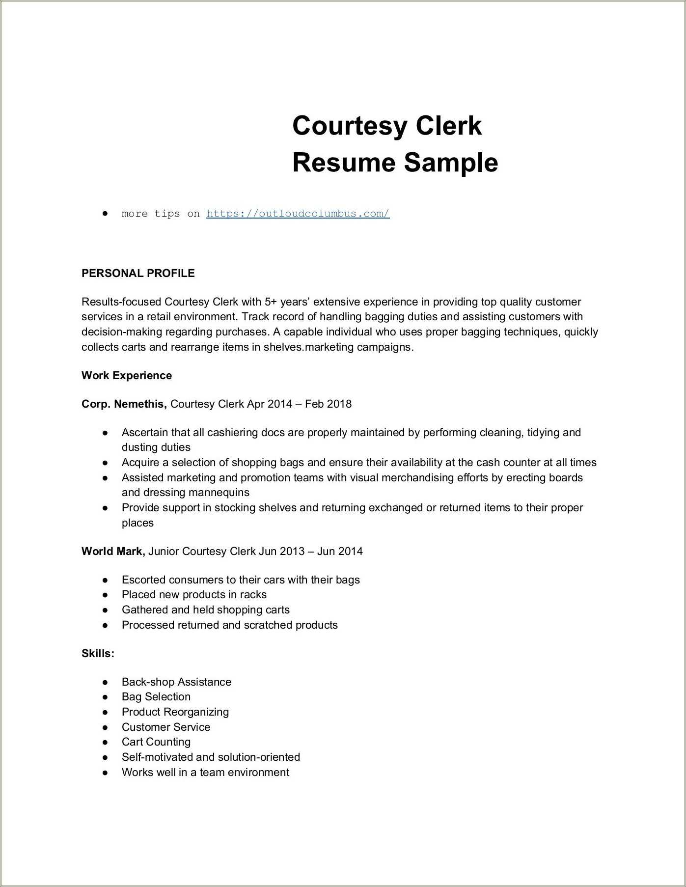 Courtesy Clerk Job Description Resume Resume Example Gallery courtesy-clerk-job-description-resume-resume-example-gallery