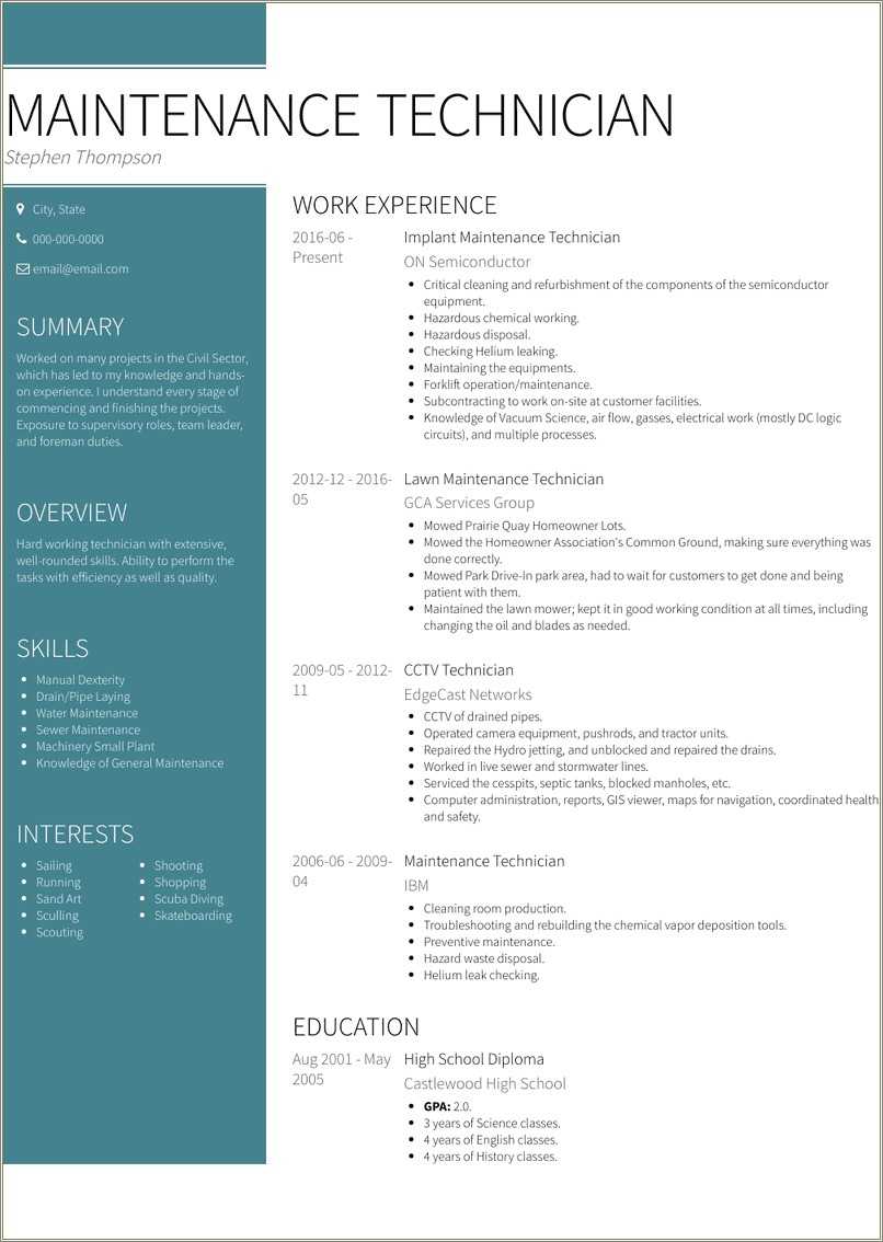 General Maintenance Worker Resume Examples Resume Example Gallery general-maintenance-worker-resume-examples-resume-example-gallery
