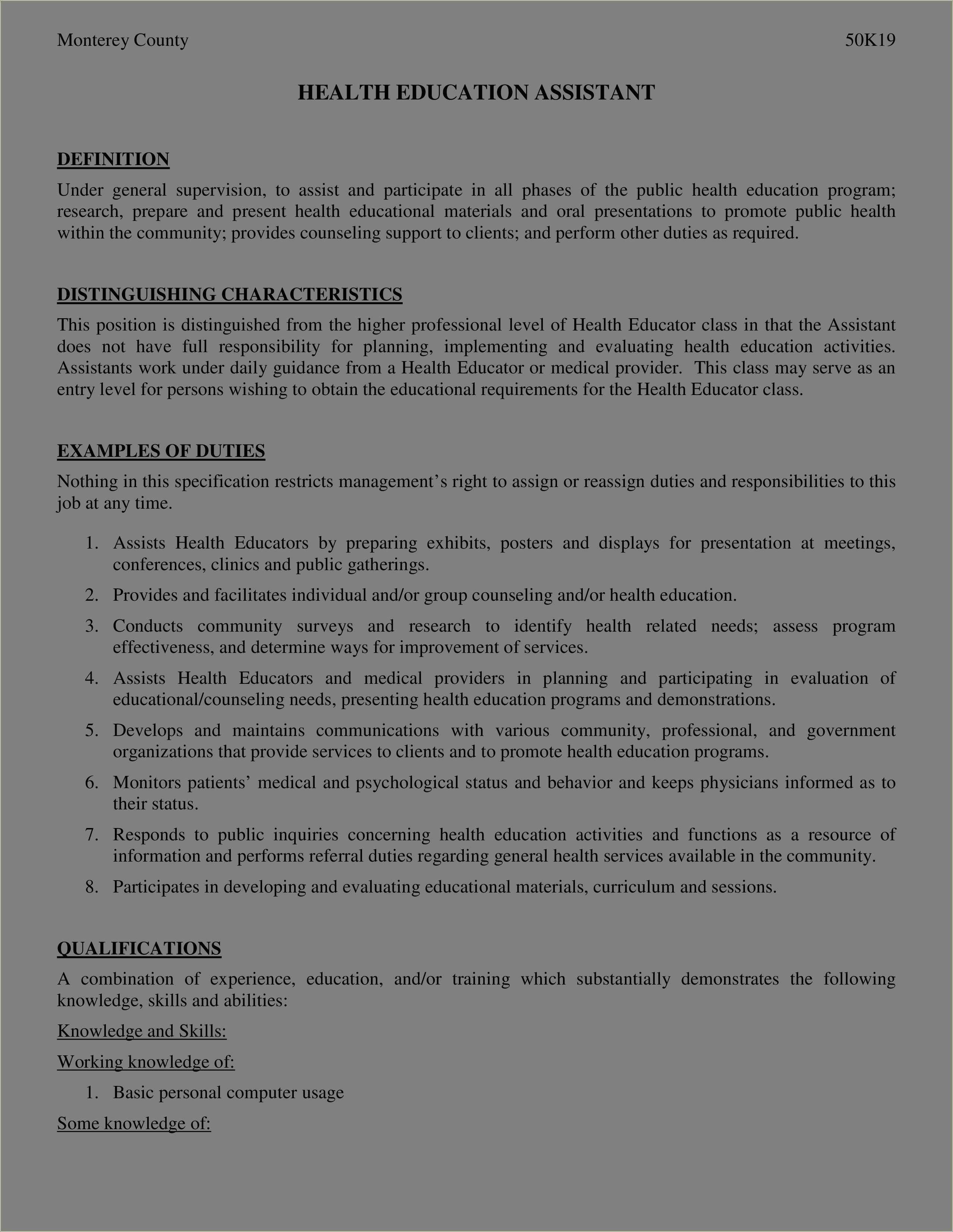 Public Health Resume Objective Examples Resume Example Gallery public-health-resume-objective-examples-resume-example-gallery