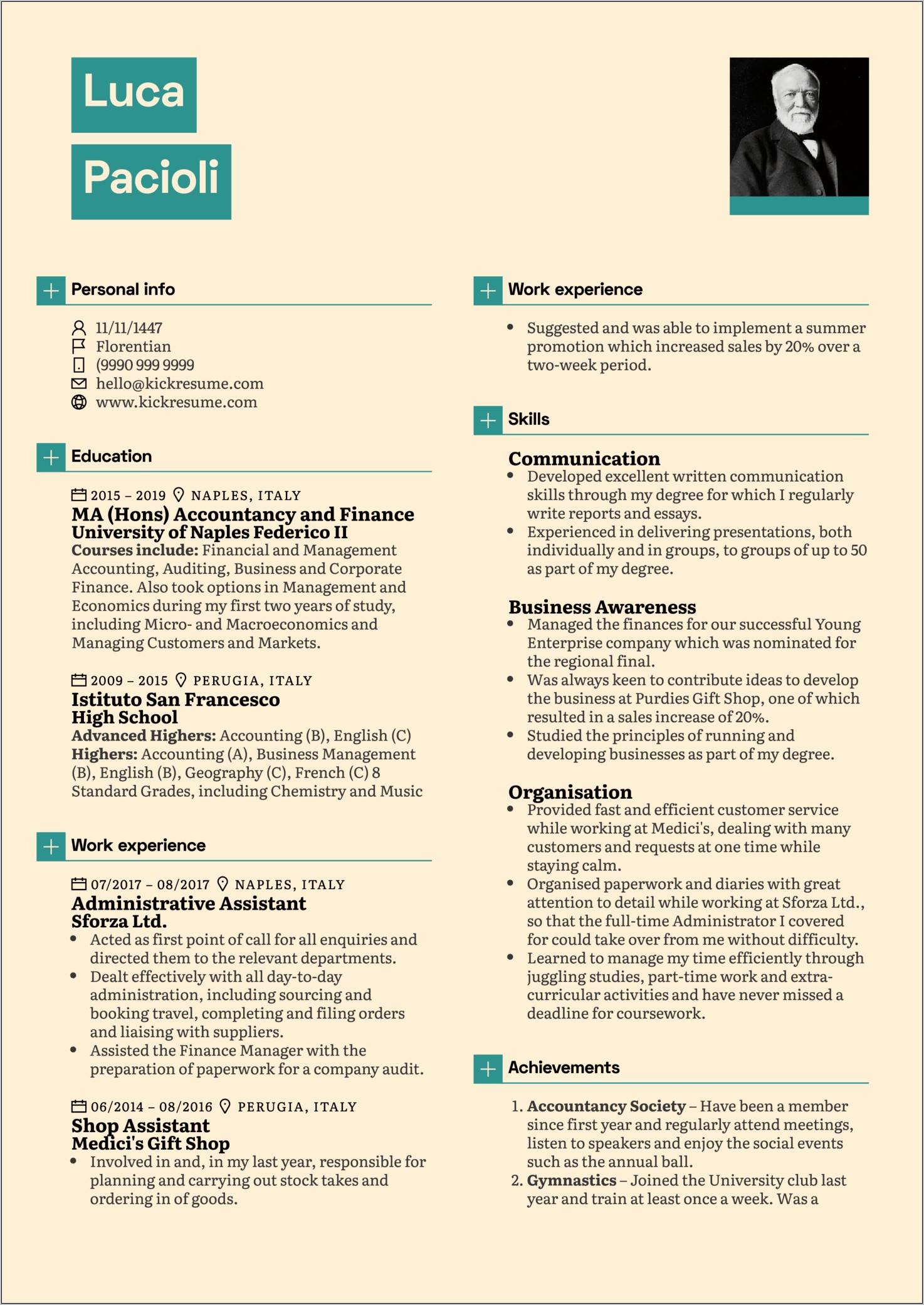 Resume Examples With Extracurricular Activities Resume Example Gallery