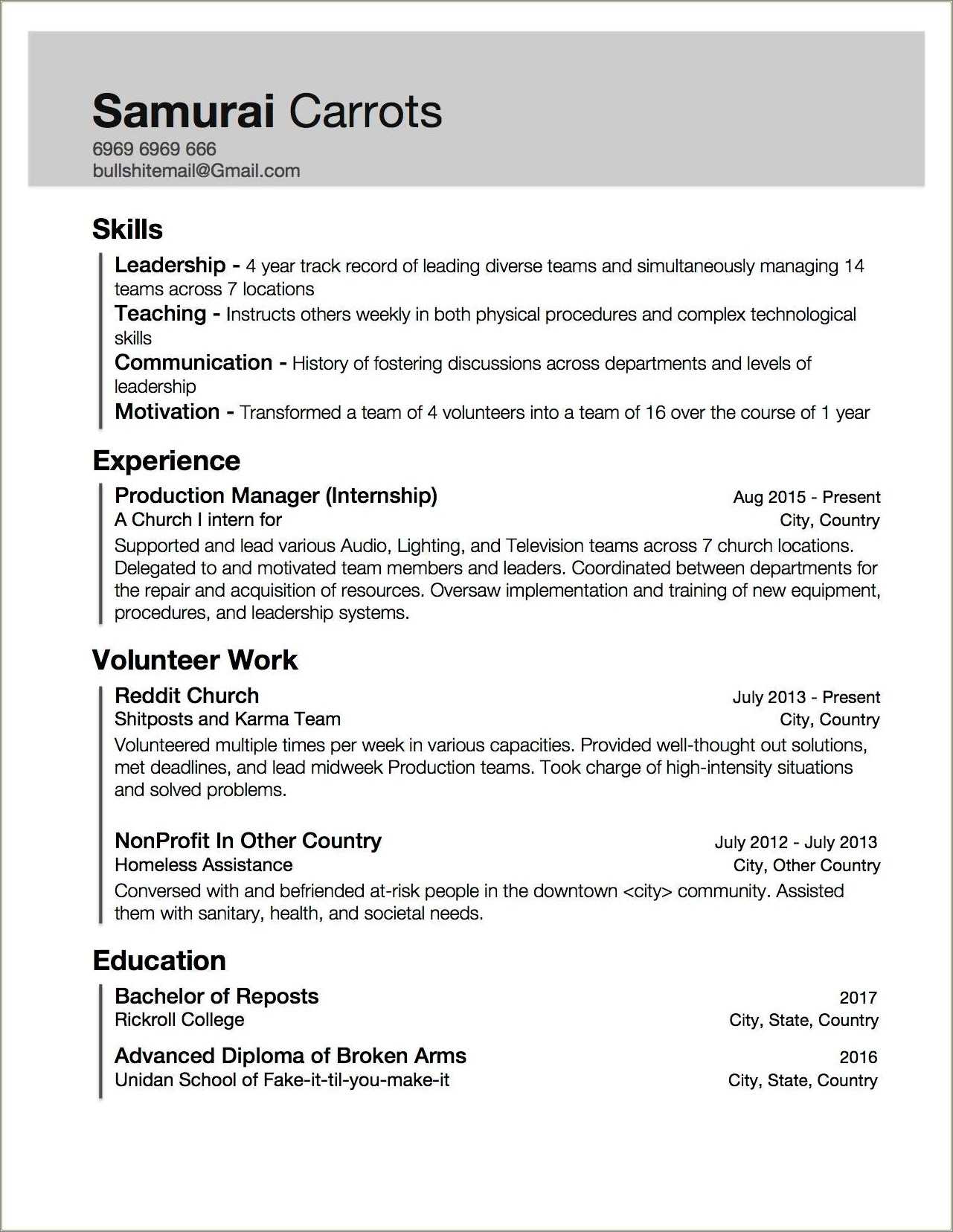 Resume Tips For Limited Work Experience Resume Example Gallery