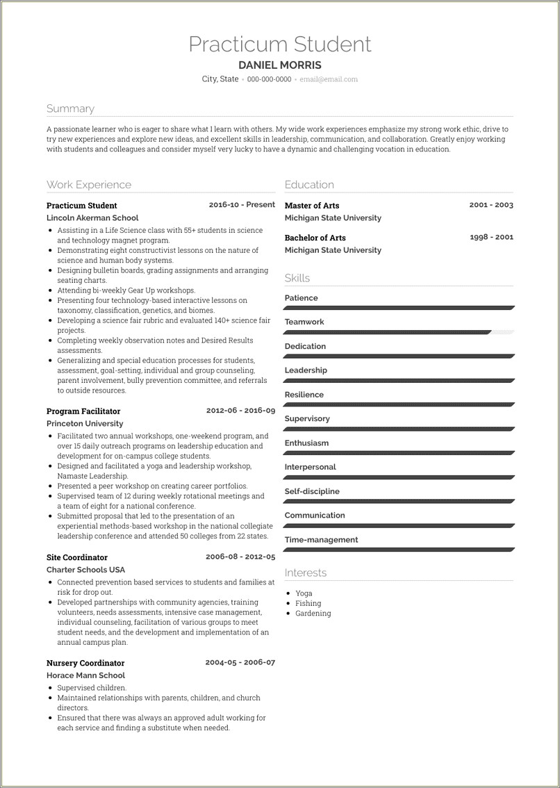 Resume Format Sample Working Student Resume Example Gallery