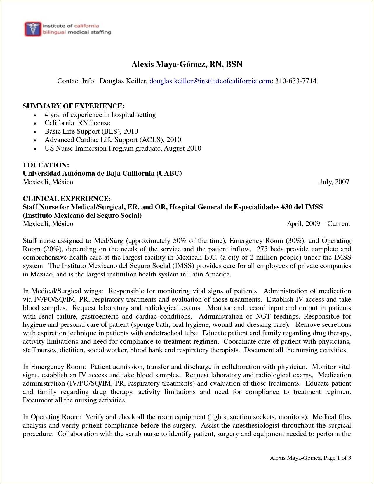 resume-nurse-career-profile-examples-resume-example-gallery