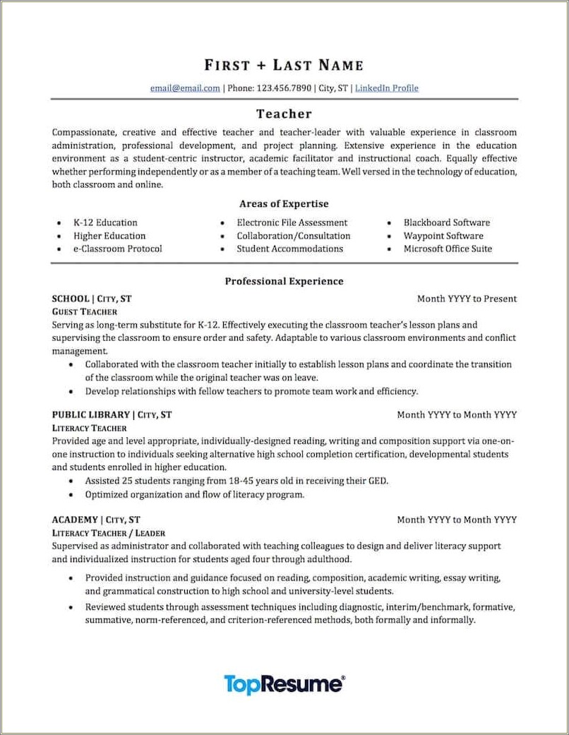 Resume Profile Examples For Teachers Resume Example Gallery resume-profile-examples-for-teachers-resume-example-gallery