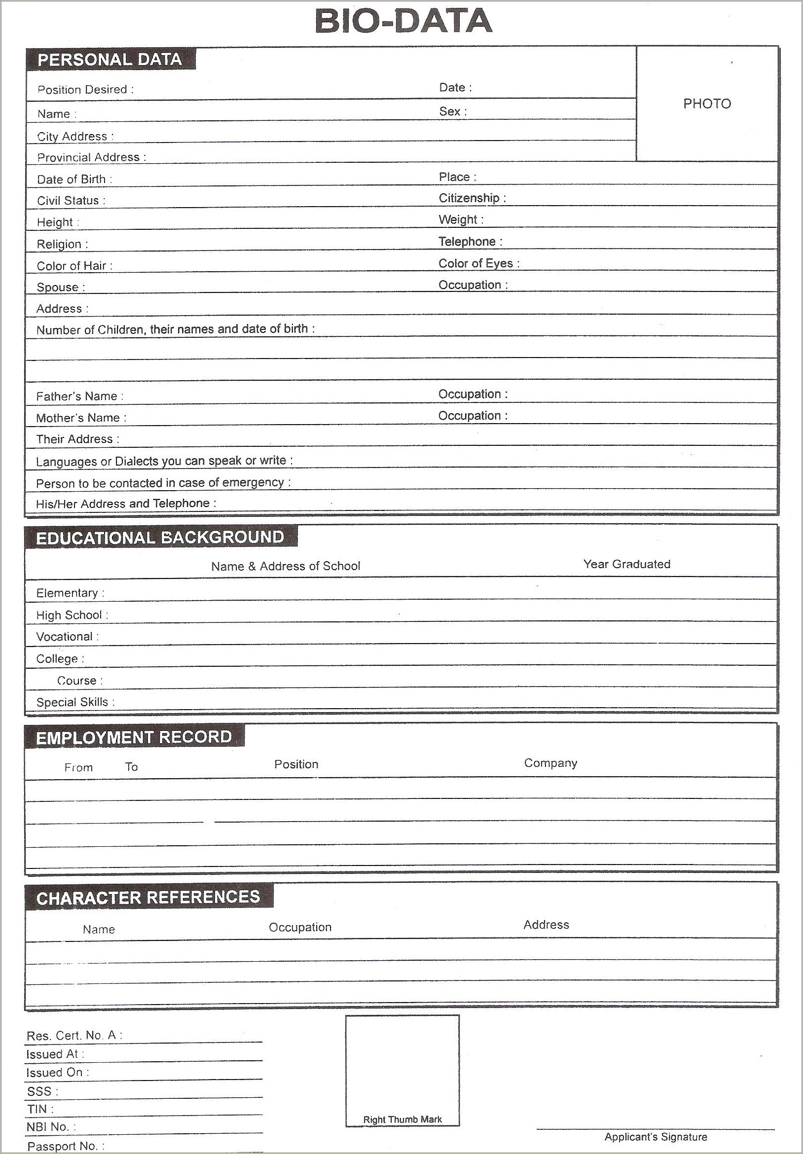 Resume Sample Format Philippines Pdf Resume Example Gallery