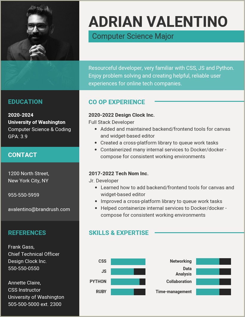 Resume Sample Computer Science Student Resume Example Gallery
