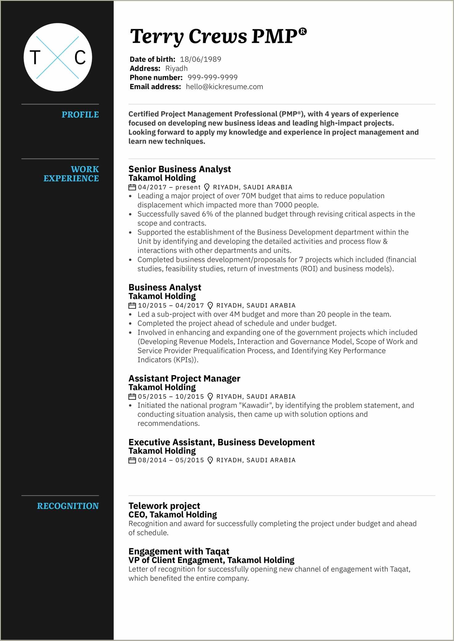 Project Management Resume Samples For Freshers Resume Example Gallery