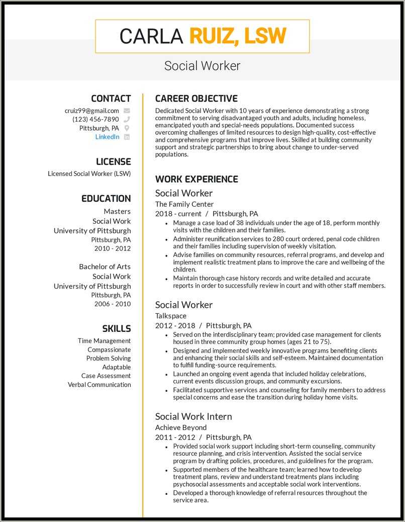 Resume Samples For Support Worker Resume Example Gallery