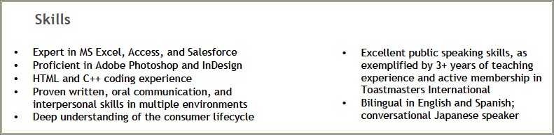 Skills Paragraph For Resume Example Resume Example Gallery skills-paragraph-for-resume-example-resume-example-gallery