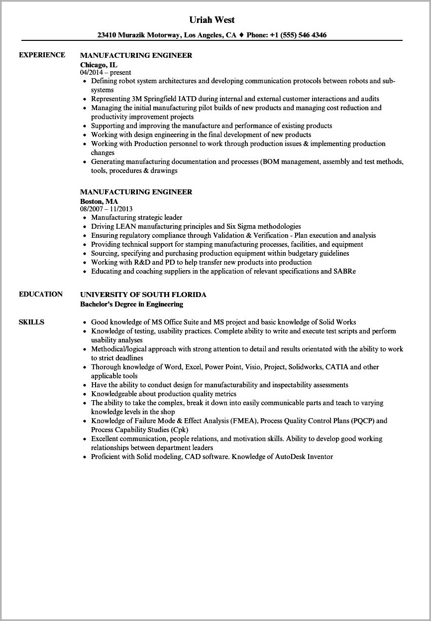 Resume Summary Examples For Manufacturing Resume Example Gallery resume-summary-examples-for-manufacturing-resume-example-gallery