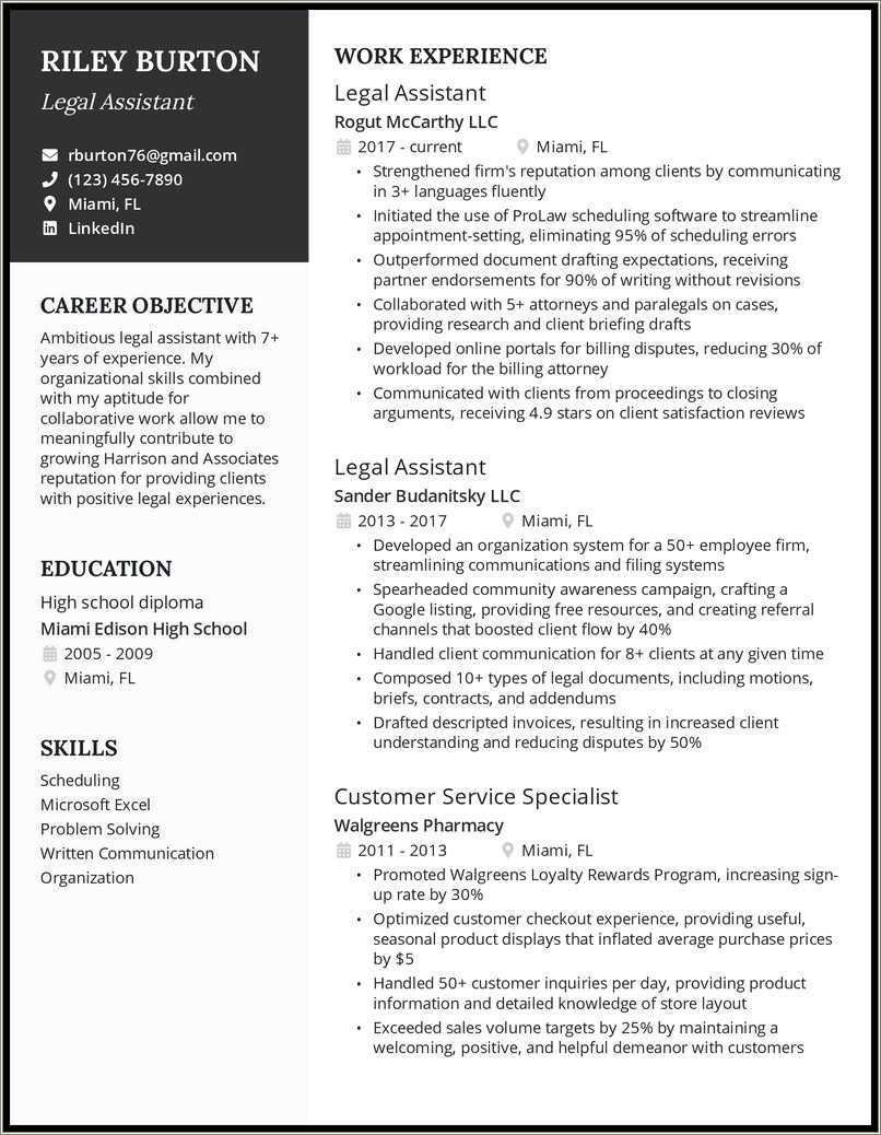 Legal Assistant Resume Profile Examples Resume Example Gallery legal-assistant-resume-profile-examples-resume-example-gallery
