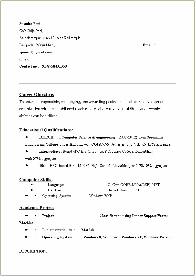 Resume Template Skills And Abilities Resume Example Gallery