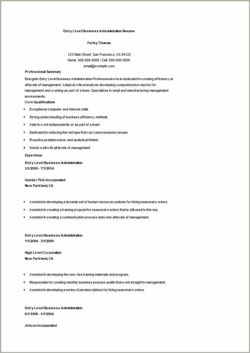 Free Resume Templates Education Administration Resume Example Gallery