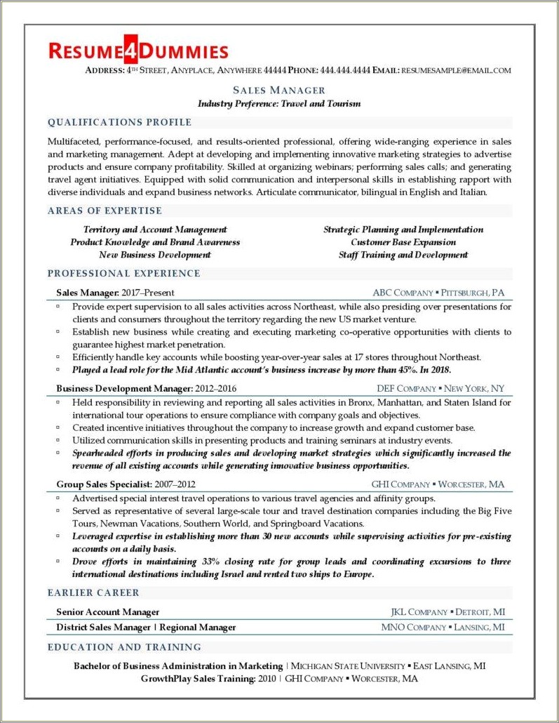 Profile Of A Sales Manager Resume Resume Example Gallery profile-of-a-sales-manager-resume-resume-example-gallery