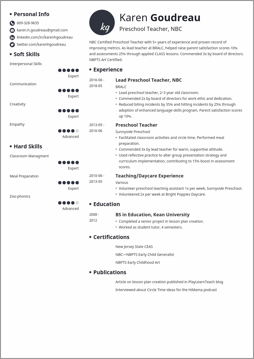 Sample Early Childhood Teaching Resume Resume Example Gallery sample-early-childhood-teaching-resume-resume-example-gallery