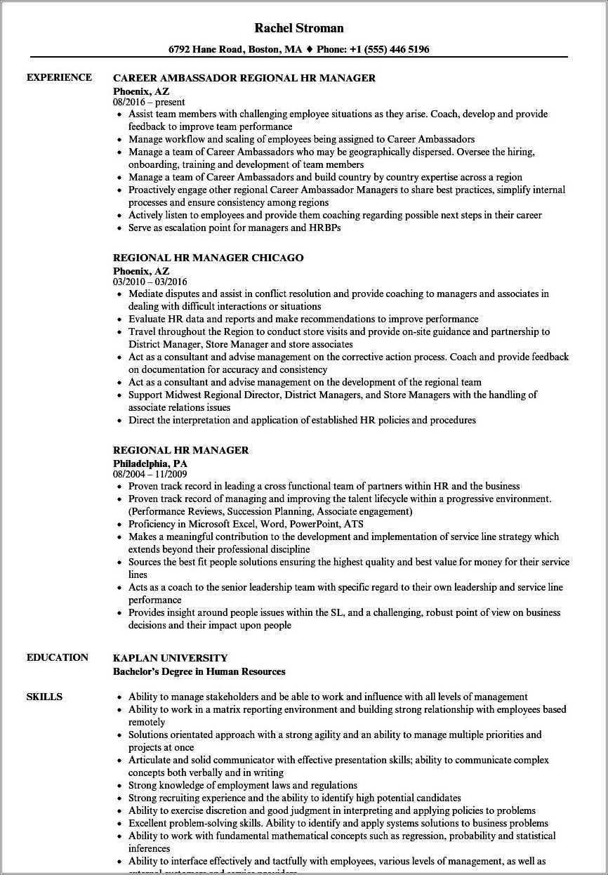 Sample Human Resources Resume Manager Resume Example Gallery