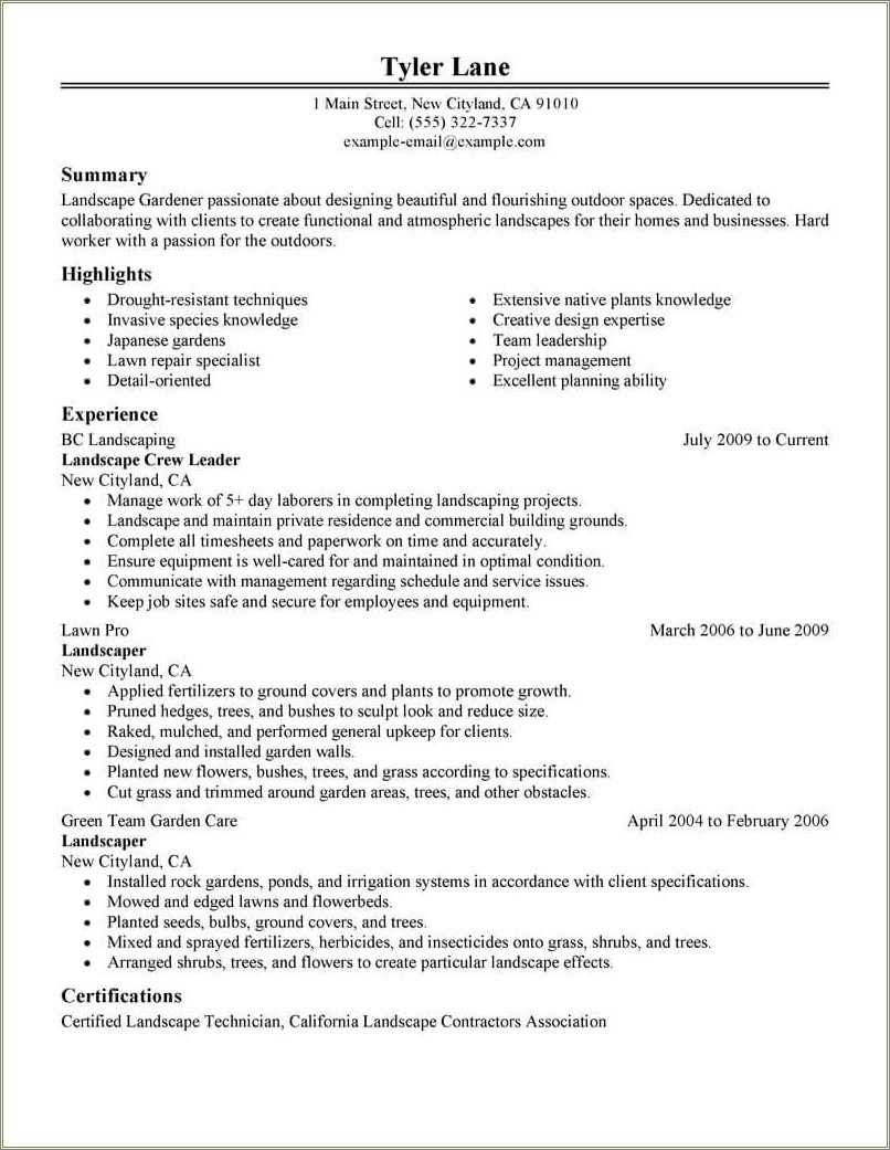 landscaping-resume-sample-no-experience-resume-example-gallery