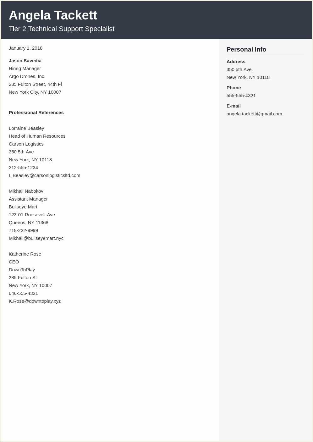 Sample Of Resume Reference Line Resume Example Gallery