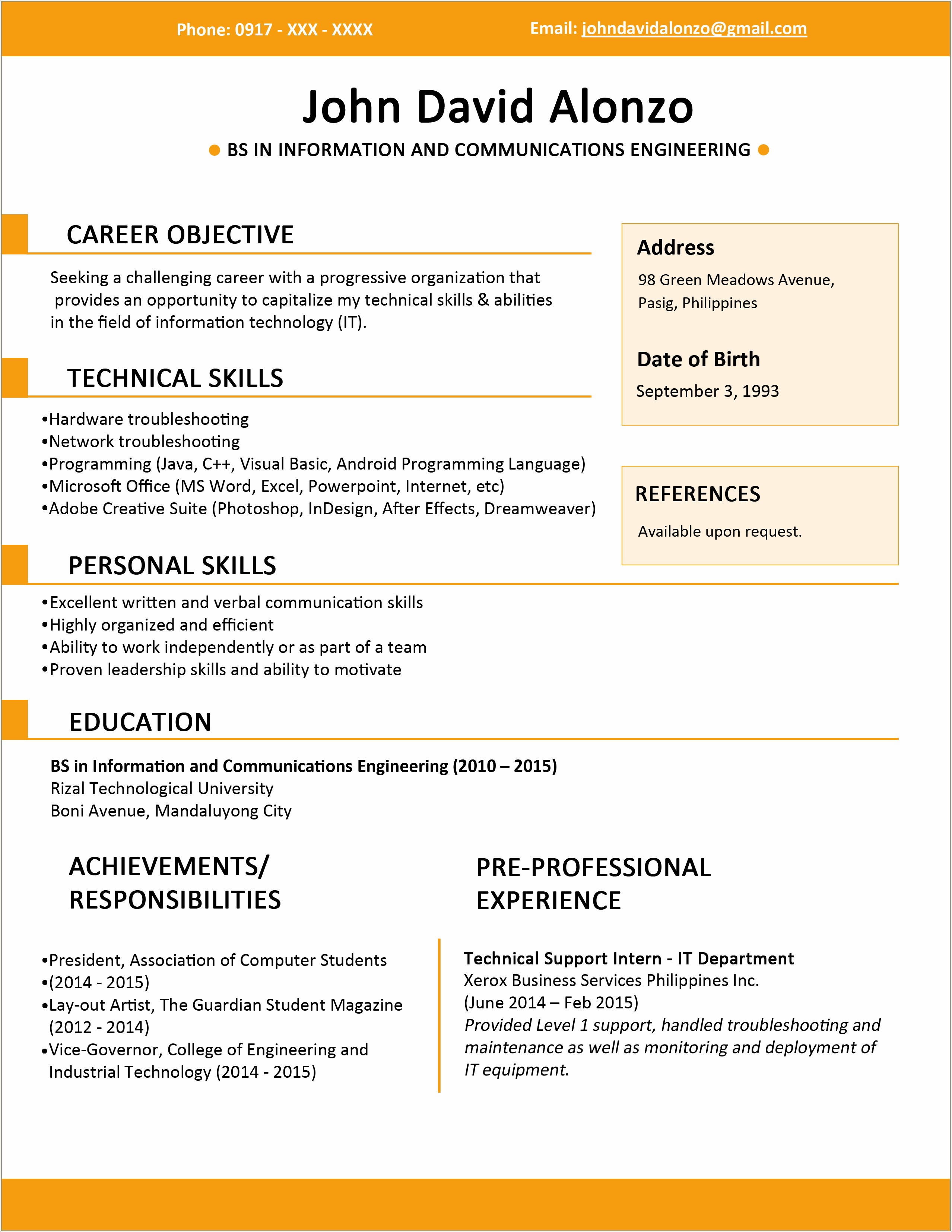 Sample Resume For Abroad Application Resume Example Gallery sample-resume-for-abroad-application-resume-example-gallery