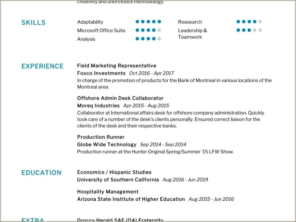 example-of-a-good-resume-for-economics-resume-example-gallery