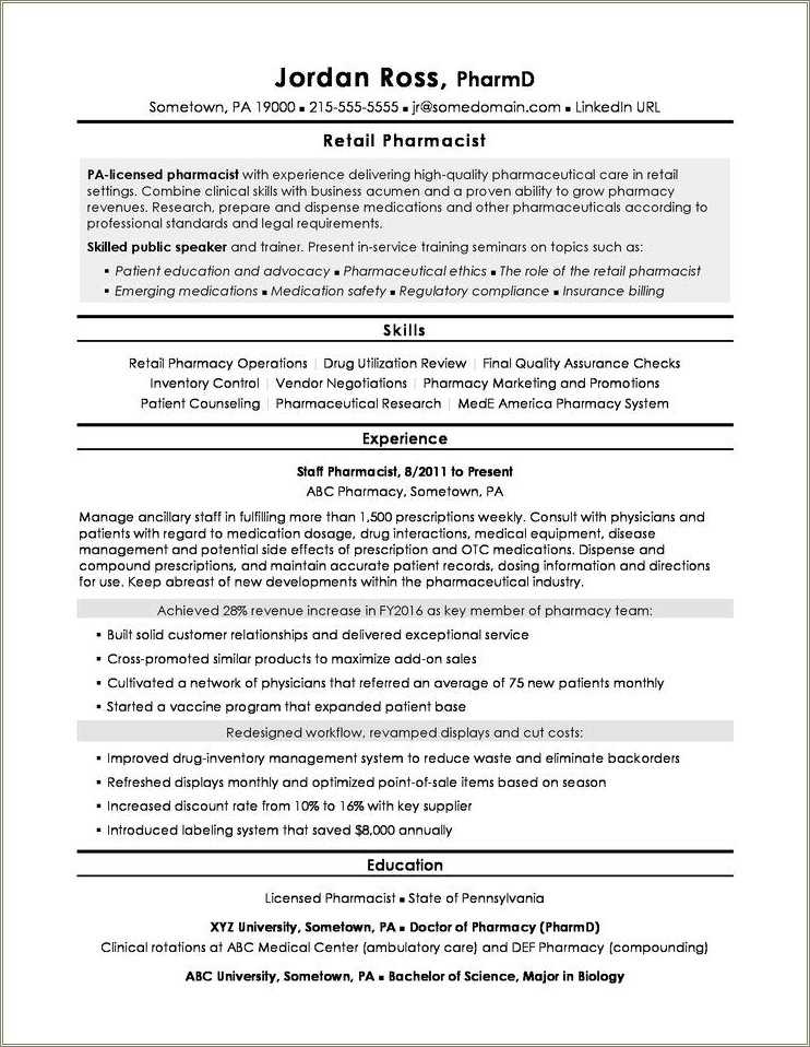 Pharma Product Manager Resume Sample Resume Example Gallery