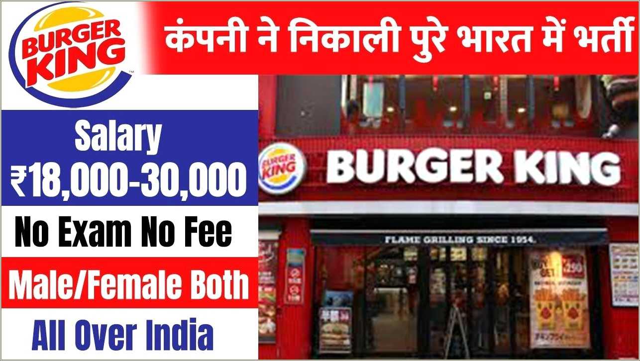 Sample Resumes For Burger King Resume Example Gallery sample-resumes-for-burger-king-resume-example-gallery