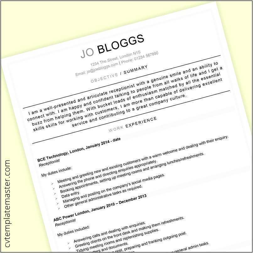 Sample Skills For Receptionist Resume Resume Example Gallery sample-skills-for-receptionist-resume-resume-example-gallery