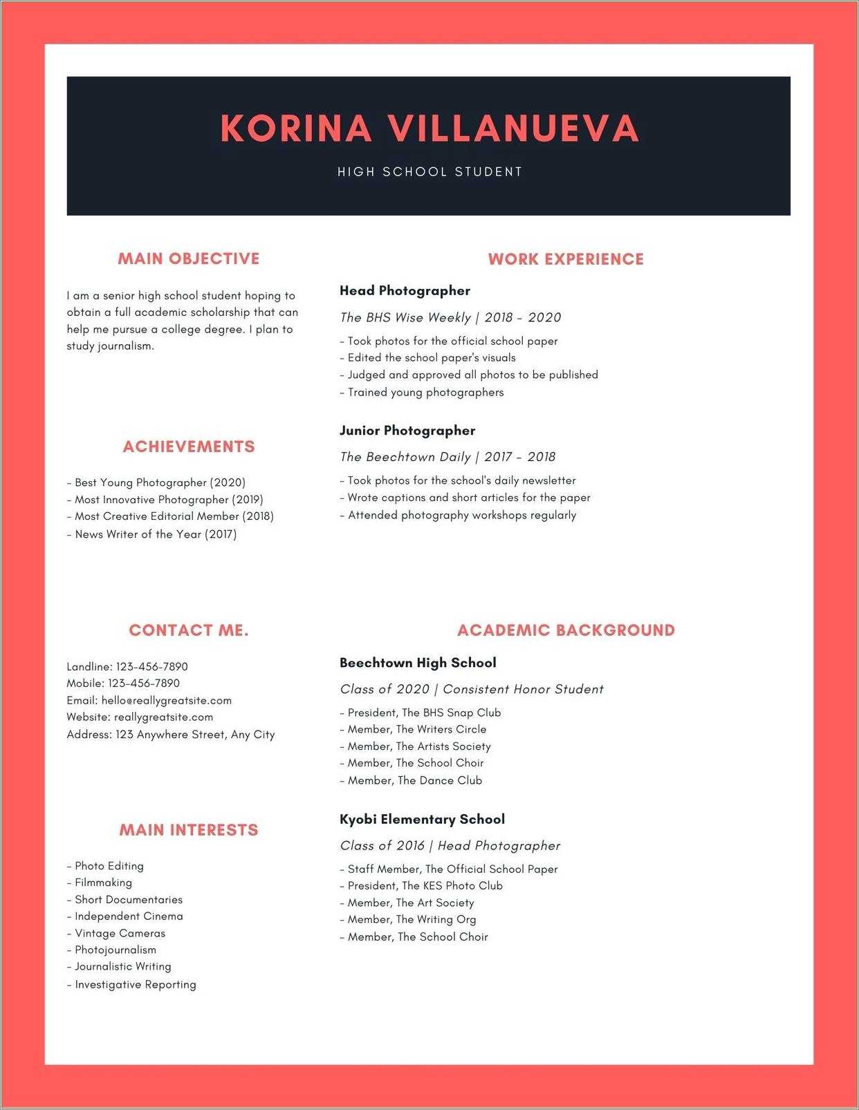 Resume Sample For Ojt Senior High School Resume Example Gallery resume-sample-for-ojt-senior-high-school-resume-example-gallery