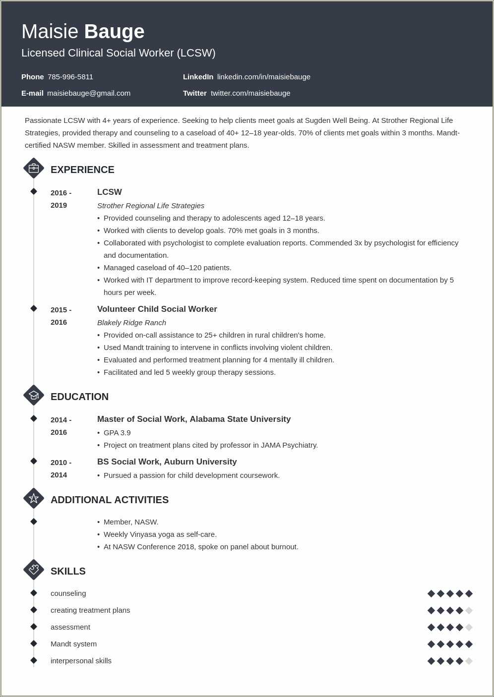 Social Work Resume Examples 2018 Resume Example Gallery