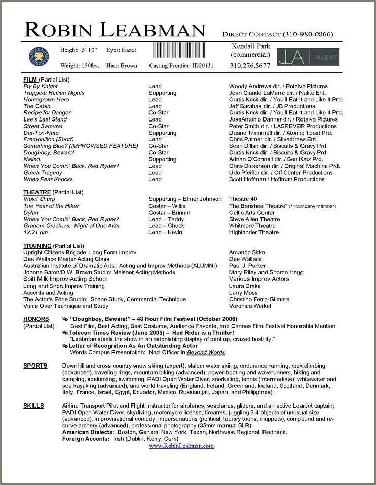 Stand In Actor Resume Sample Resume Example Gallery stand-in-actor-resume-sample-resume-example-gallery