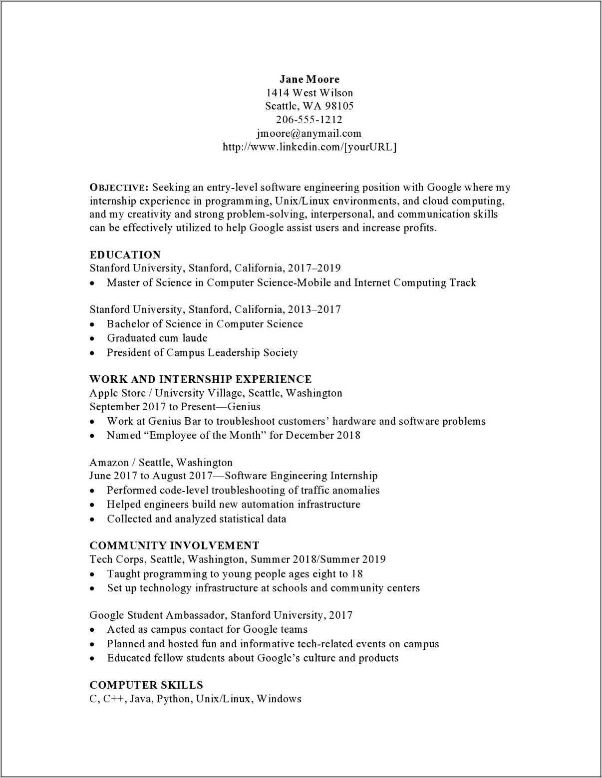 Student Ambassador Objective For Resume Resume Example Gallery