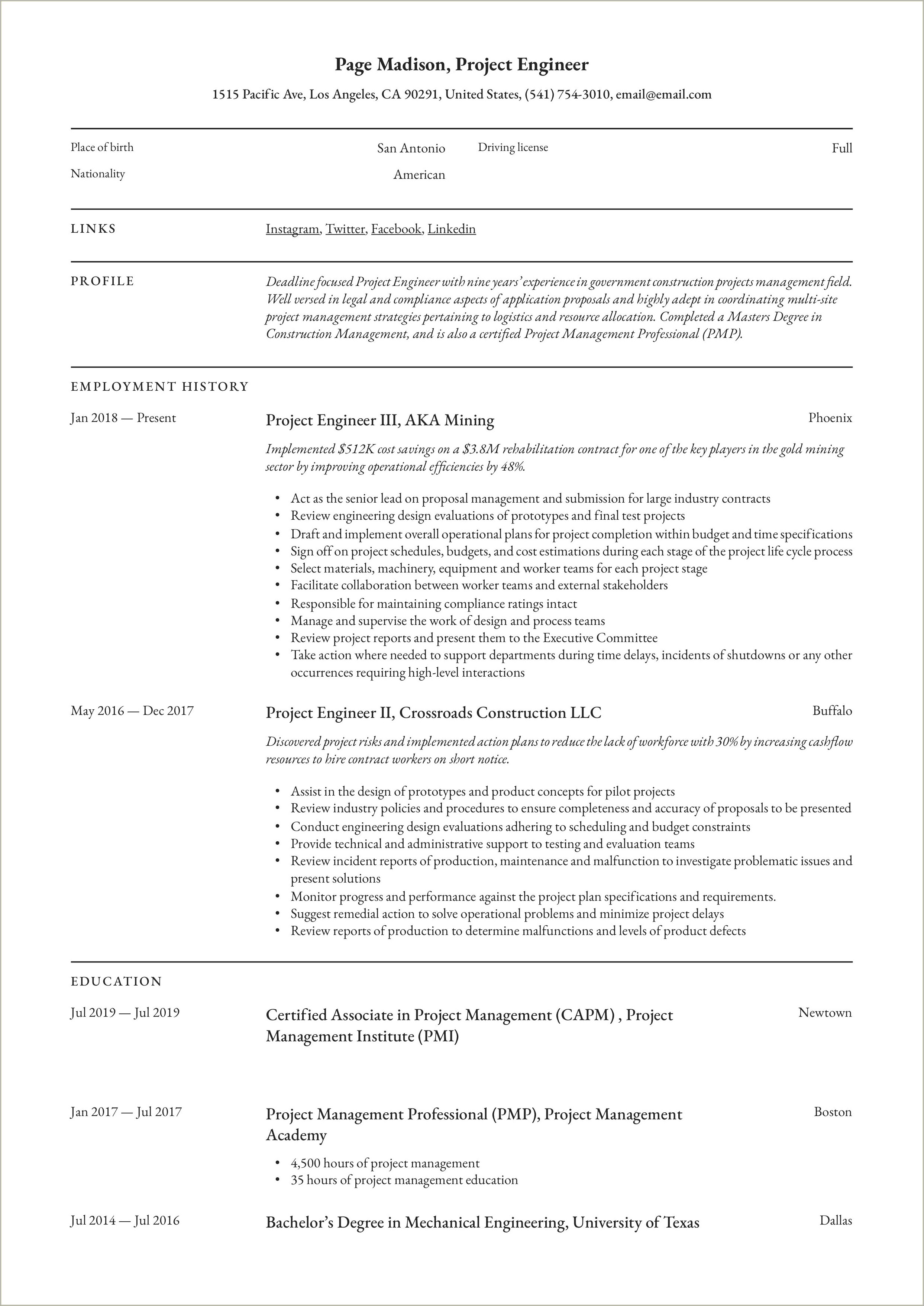 Summary Job Resumes For Engineers Resume Example Gallery Summary Job Resumes For Engineers Resume Example Gallery