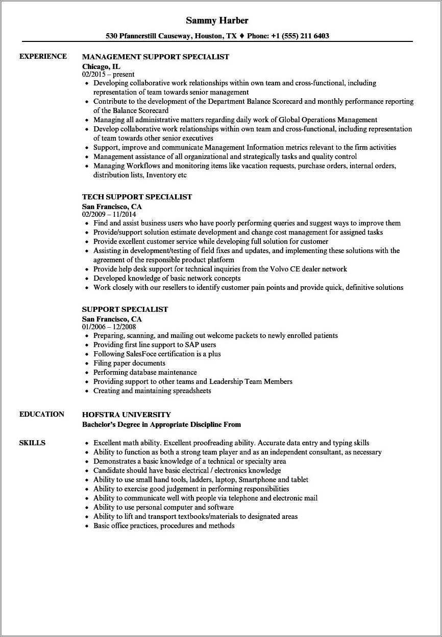 Health System Specialist Resume Example Resume Example Gallery health-system-specialist-resume-example-resume-example-gallery