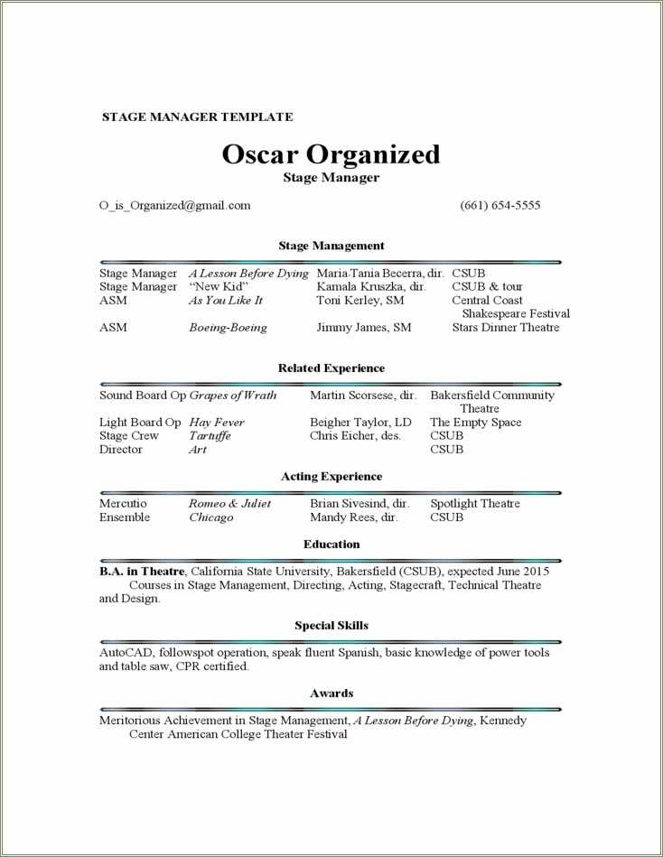 Theatre Resume Template Stage Manager Resume Example Gallery theatre-resume-template-stage-manager-resume-example-gallery